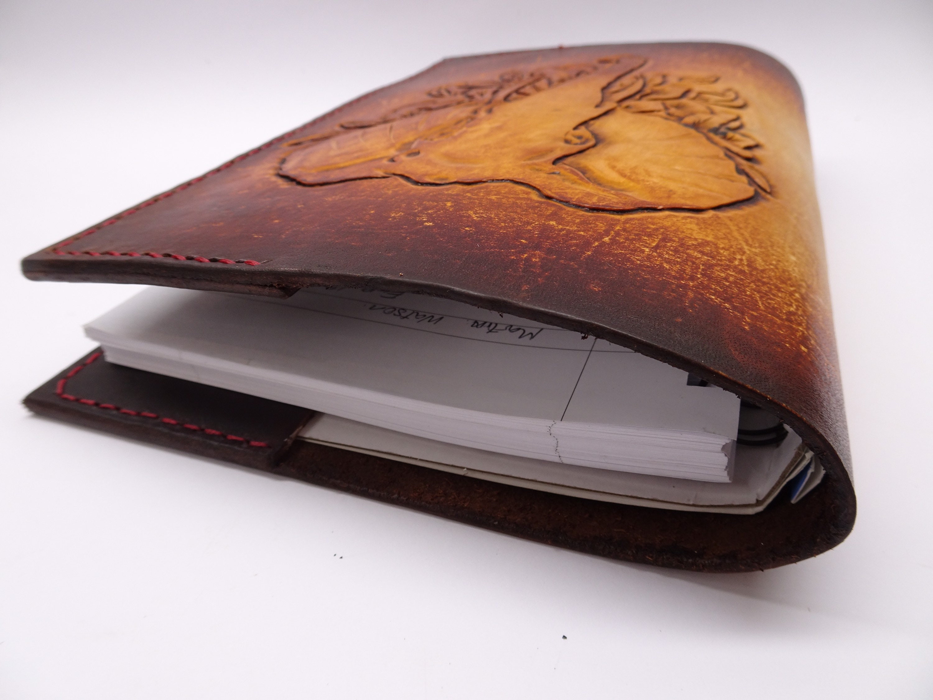 Custom Made Book Cover, Tooled Leather Journal, Personalised Diary Case ...