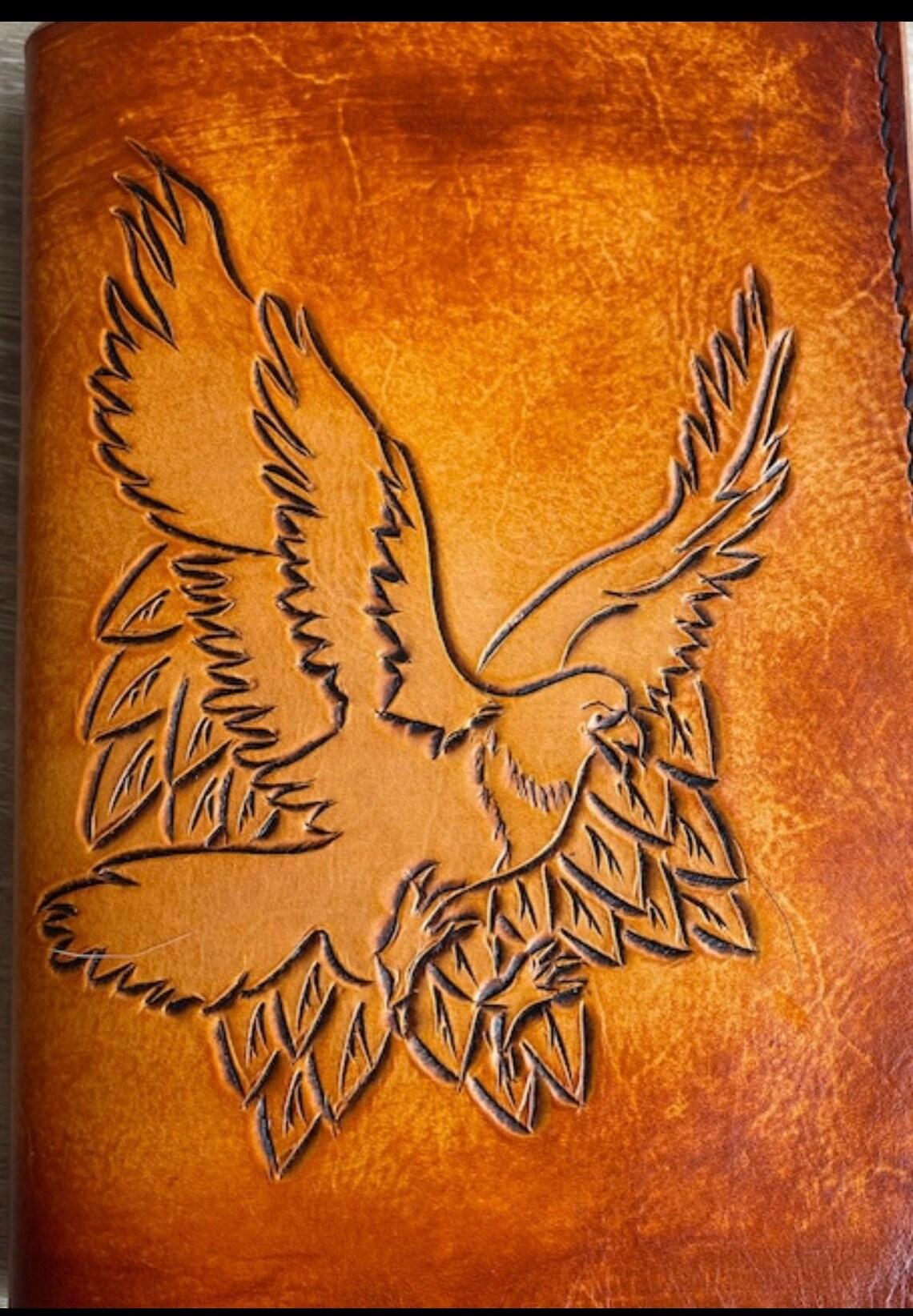 Custom Made Book Cover, Tooled Leather Journal, Personalised Diary Case ...