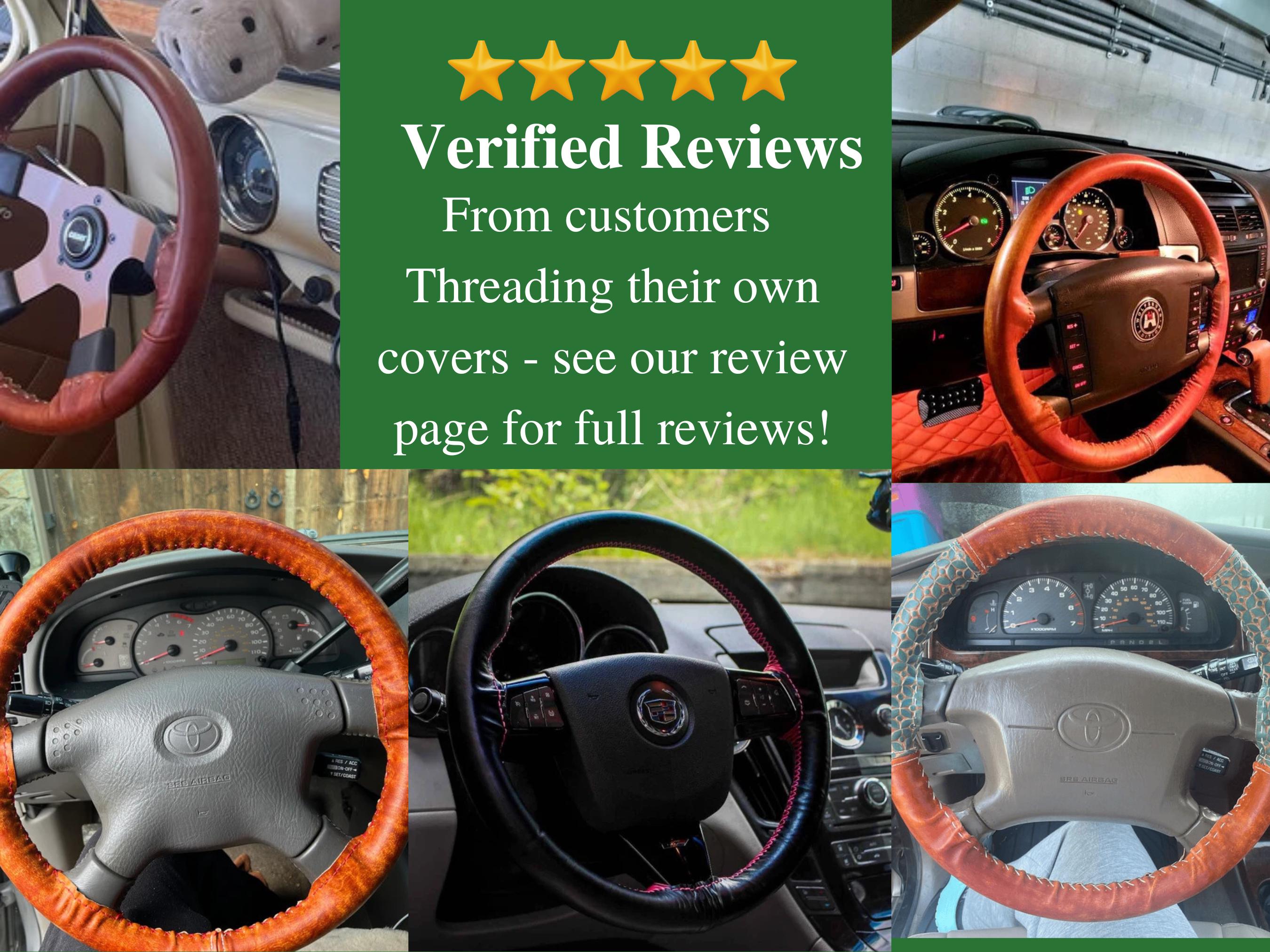 Leather Steering Wheel Cover Handmade Designed to Order - Etsy