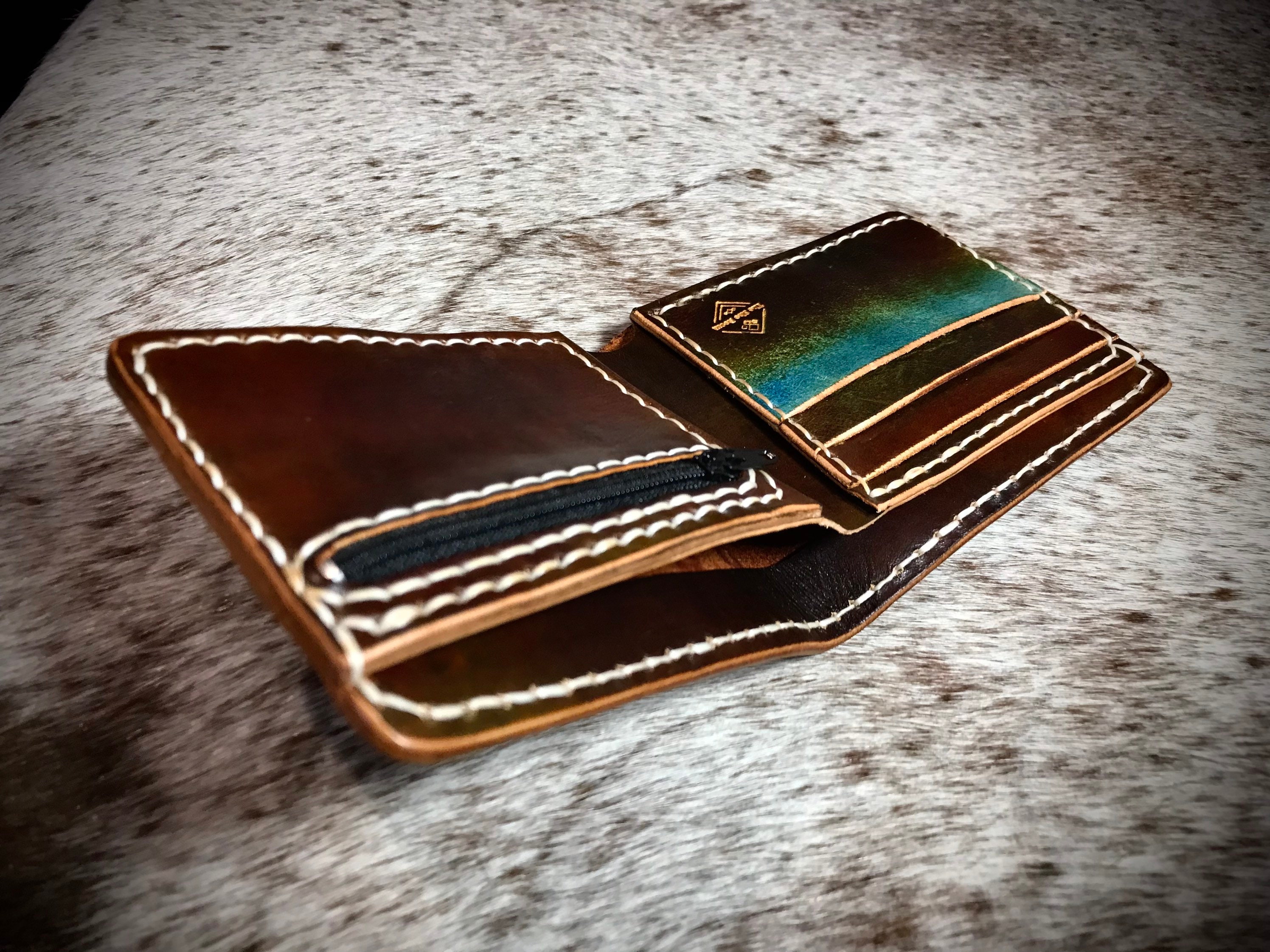 Hand Tooled Leather Wallet Custom Design Long Wallet - Etsy