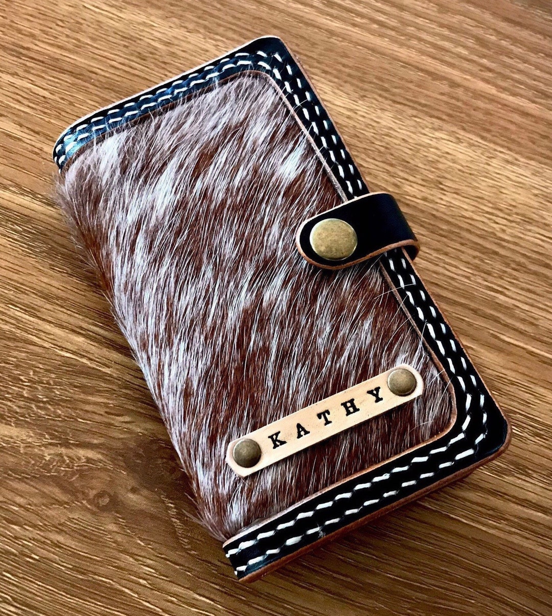 Cowhide Phone Case, Hair on Hide, Phone Wallet, Universal Phone Case ...