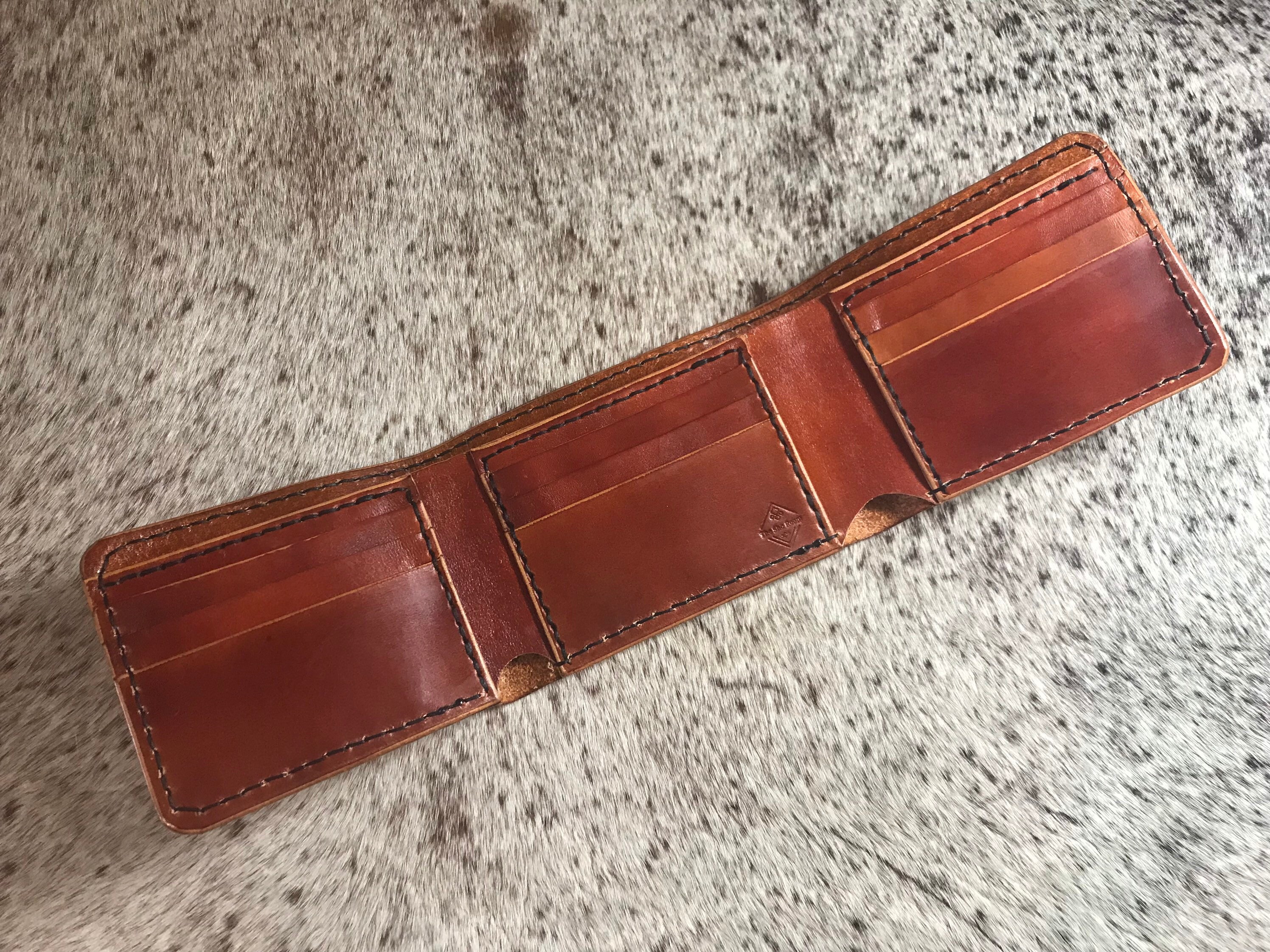 Personalised, Genuine Leather, Bifold Men’s Wallet, Handcrafted Wallet ...