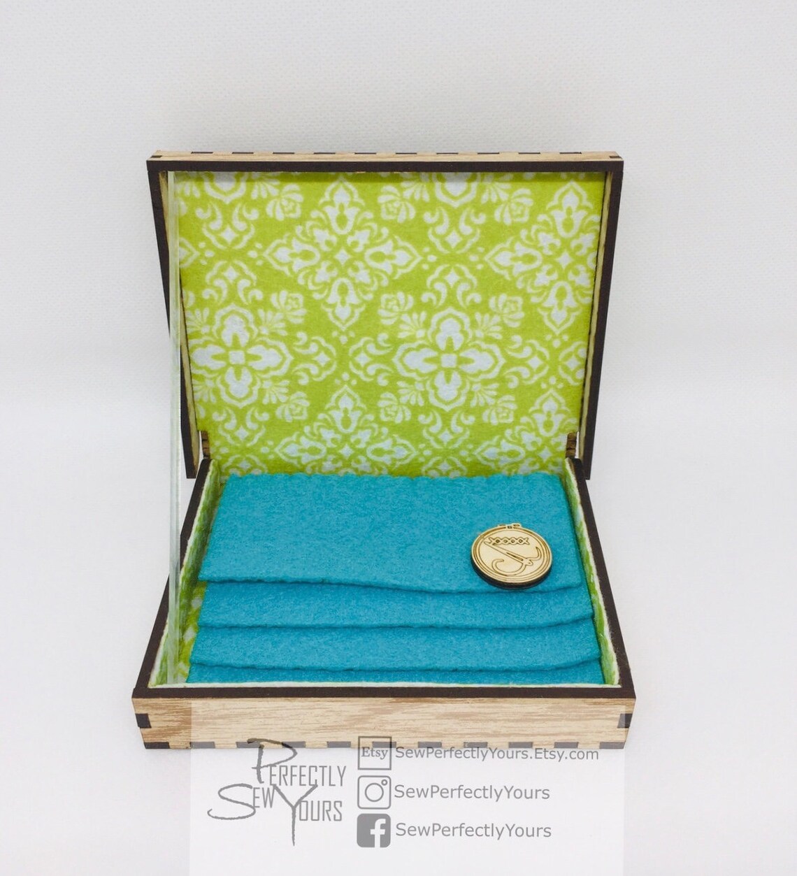 Custom Made Wooden Needle Case Sewing Needle Box with Needle | Etsy