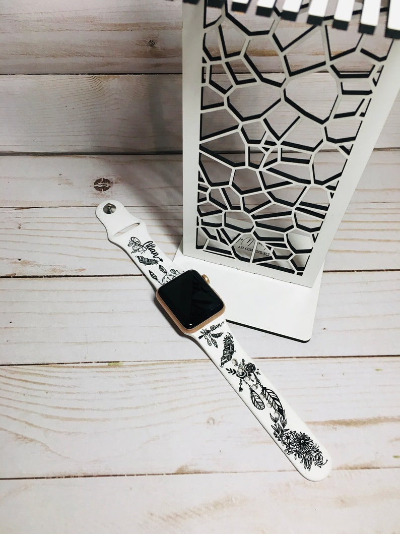 Apple Watch Band Feather Engraving Pattern SVG Vector DIGITAL - Etsy