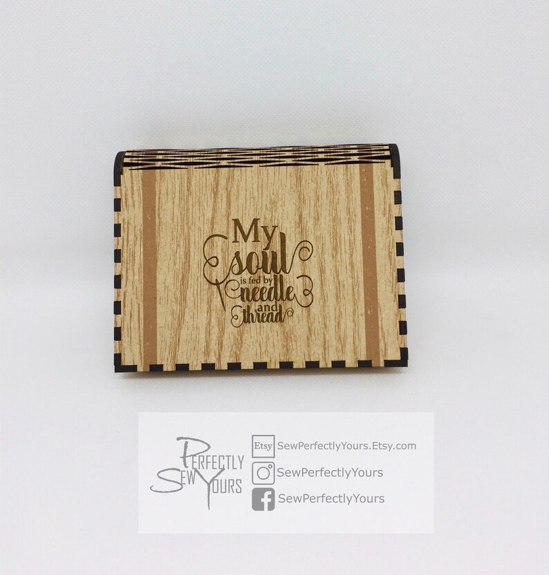 Custom Made Wooden Needle Case Sewing Needle Box With Needle - Etsy