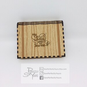 Custom Made Wooden Needle Case Sewing Needle Box With Needle - Etsy