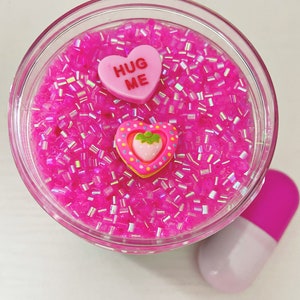 Crunchy Love Slime/bingsu Slime/valentines Day Slime/scented Slime/pink ...