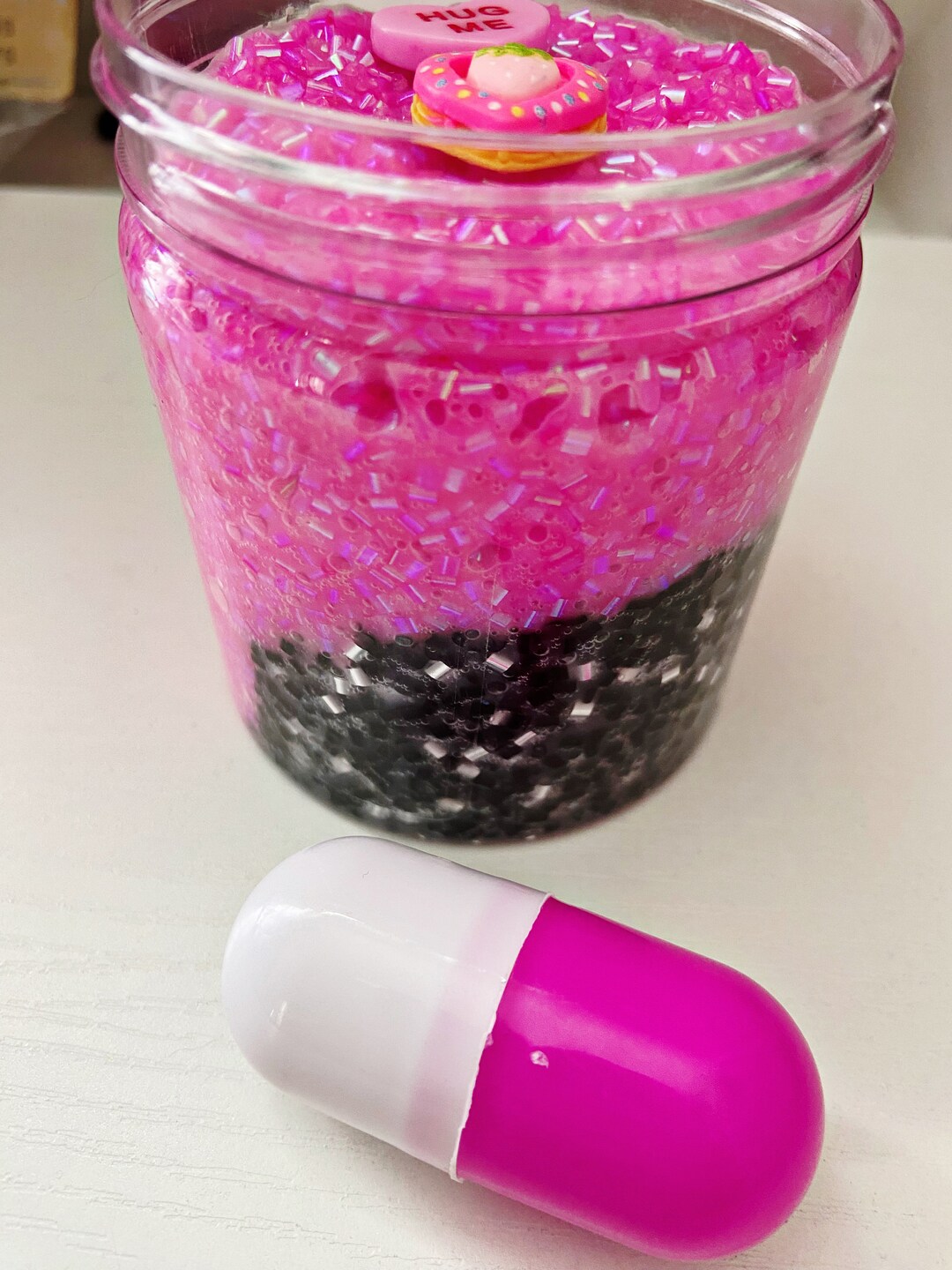 Crunchy Love Slime/bingsu Slime/valentines Day Slime/scented Slime/pink ...