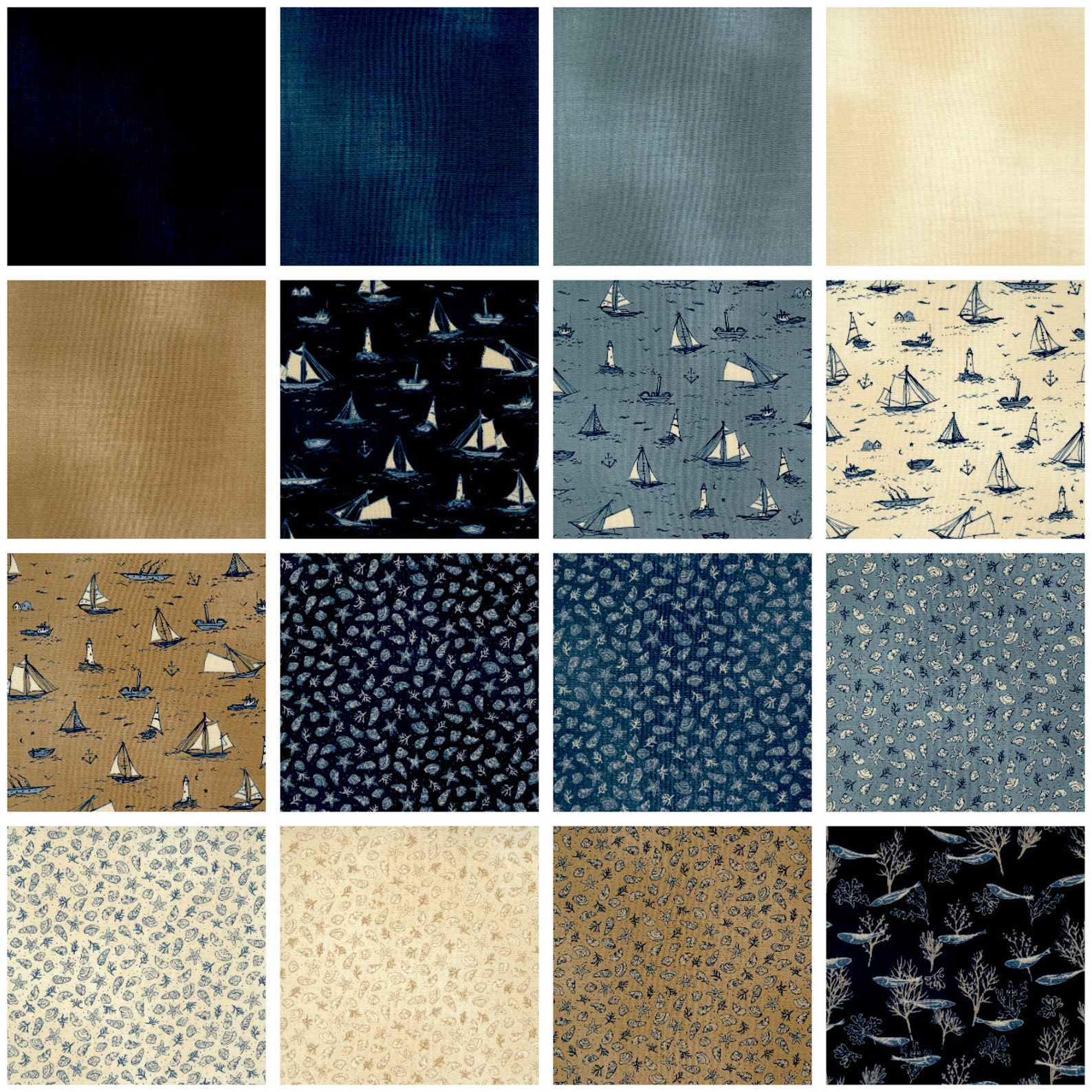 To the Sea Charm Pack Fabric Bundle by Moda Nautical Fabric - Etsy