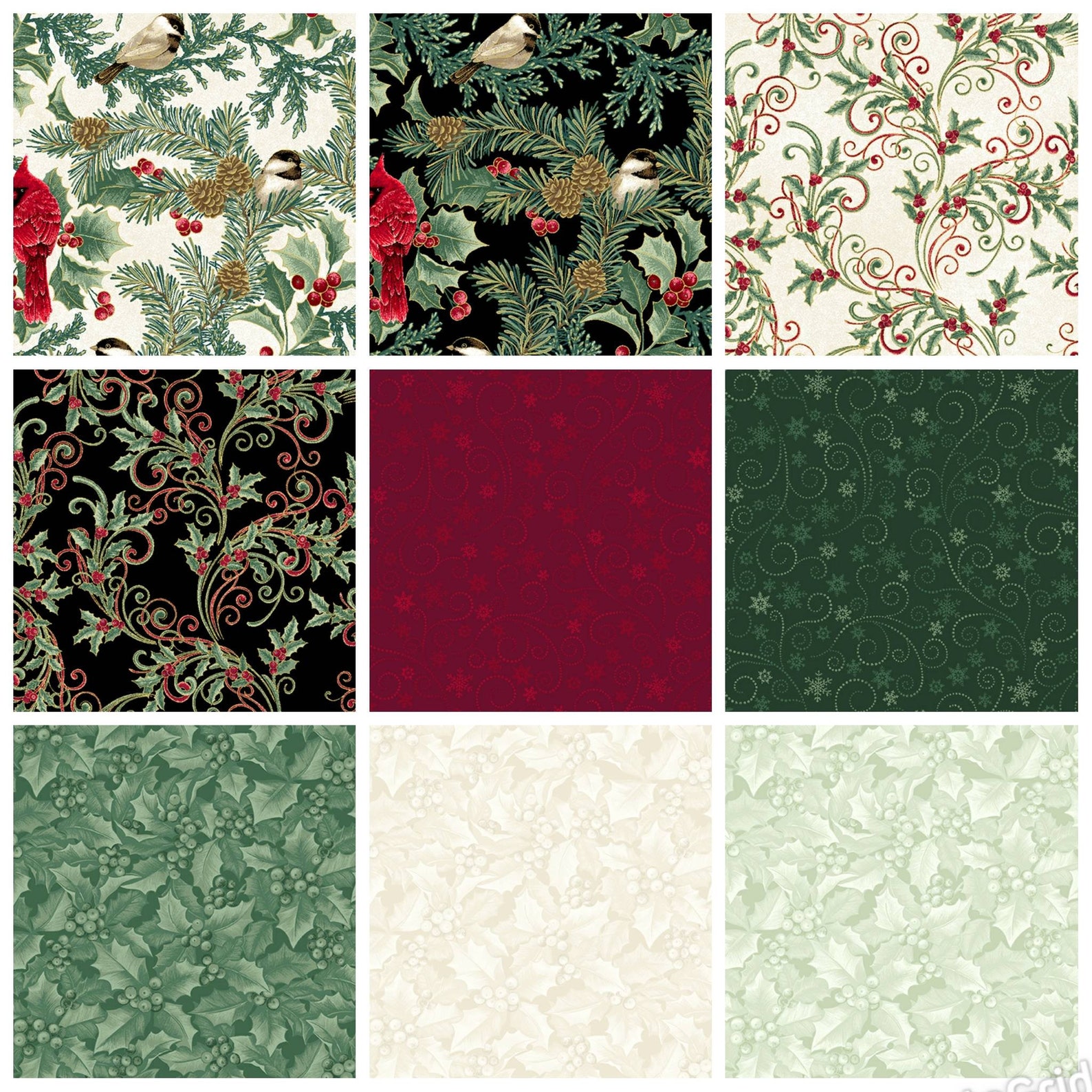 Winter Elegance 10 Squares Bundle From Benartex | Etsy