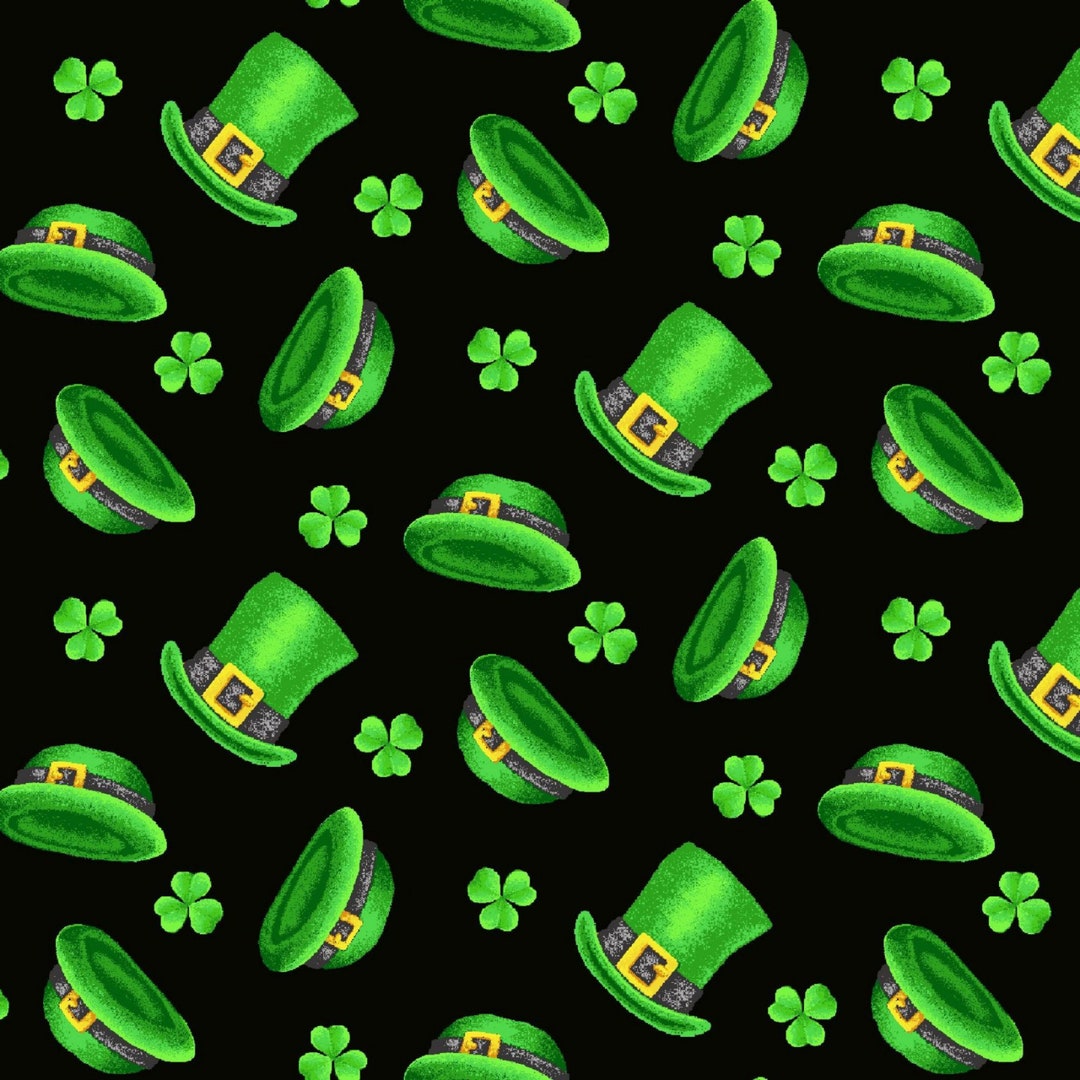 Pot of Gold Hats by Henry Glass, St Patrick's Day Fabric - Etsy