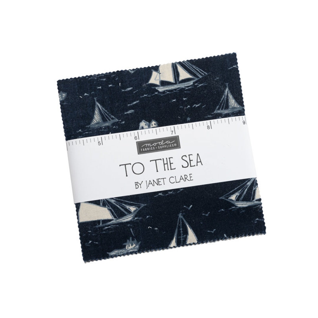 To the Sea Charm Pack Fabric Bundle by Moda, Nautical Fabric Bundle - Etsy