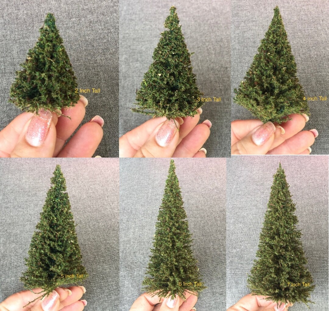 ONE Miniature Pine Tree, 1:12 Scale, Doll House, Christmas, Lanterns ...