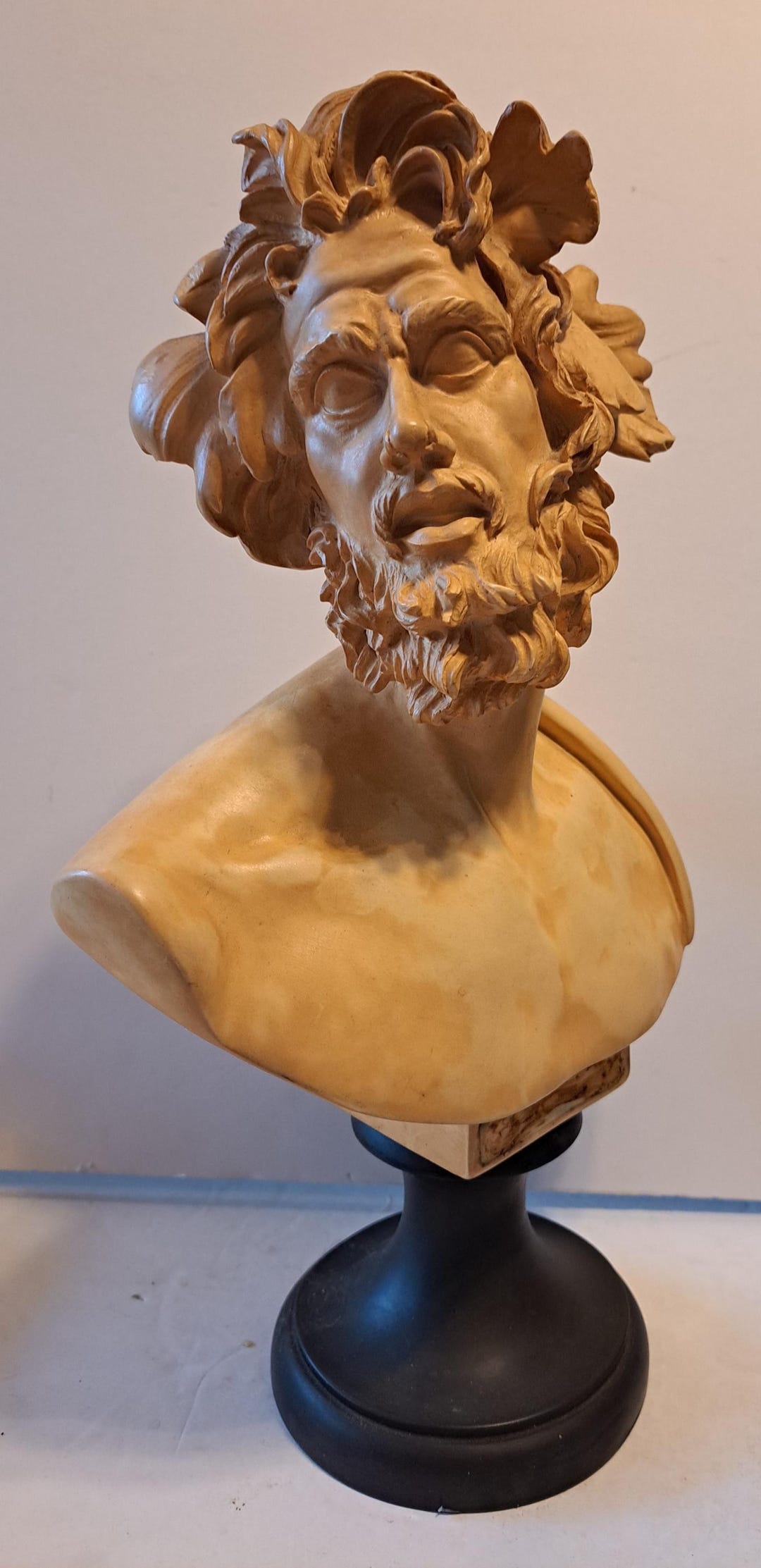 Vintage A Santini Resin Figurine of Bacchus Dionysus Made in Italy 14. ...