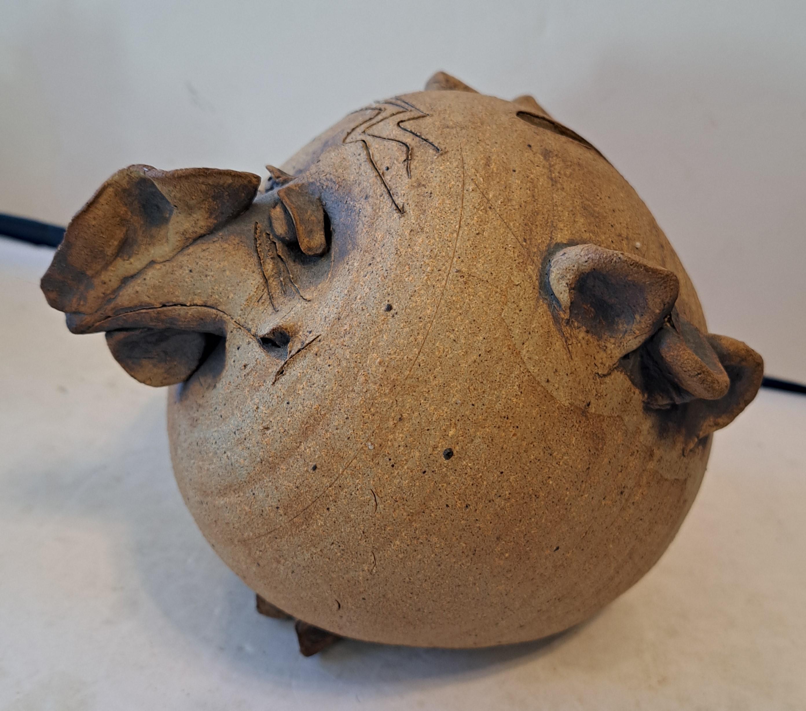 Vintage Ed Drahanchuk Studio Pottery Bank Fantasy Animal Stoneware ...