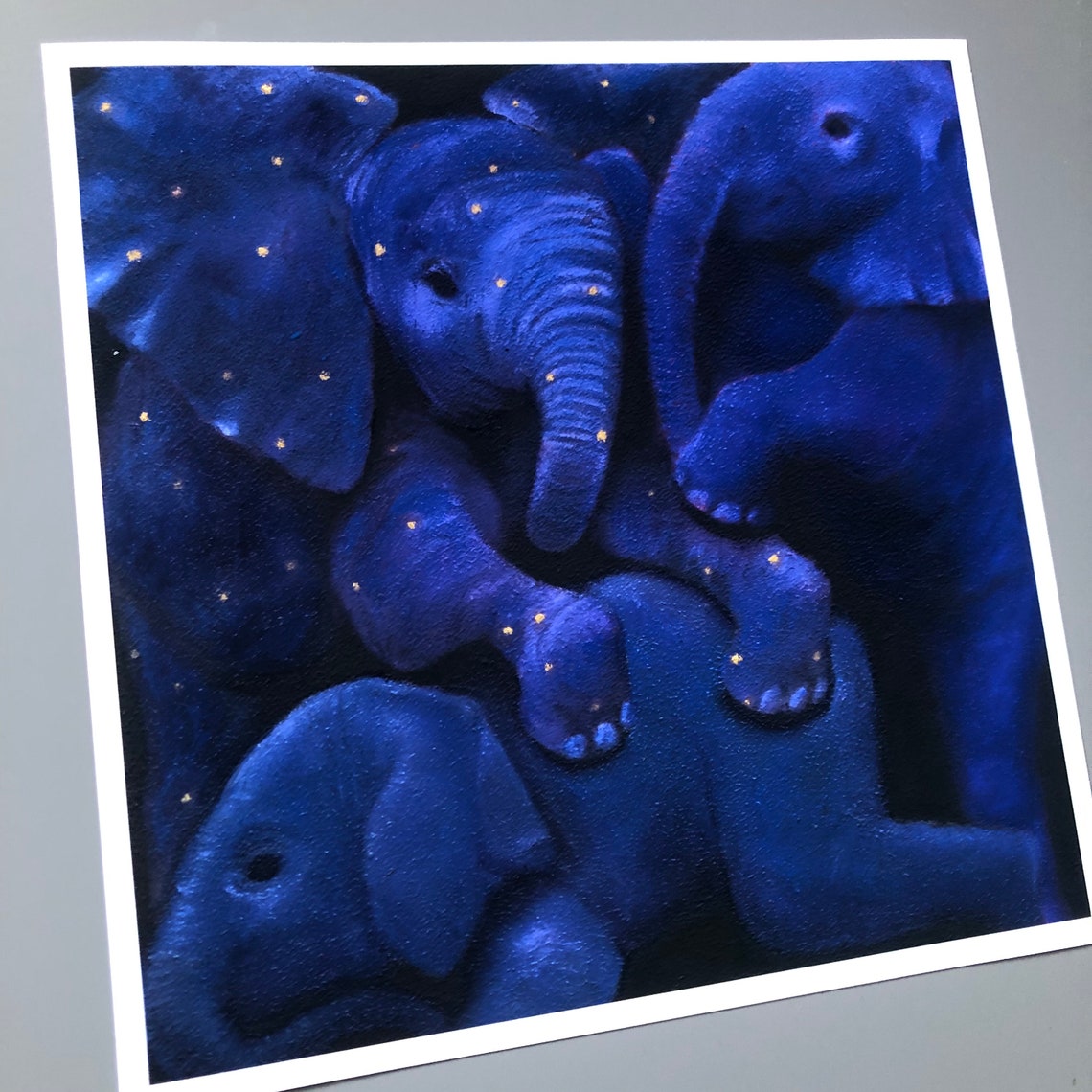 Baby Elephant Print, Elephant Family, Elephant Siblings, Affectionate ...