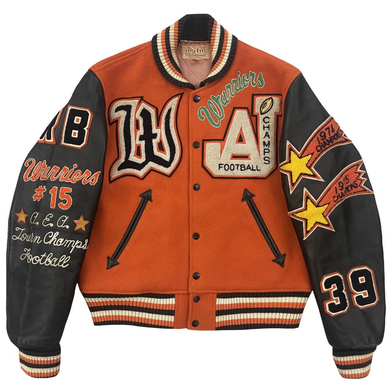 VTG Style Eyes Varsity Jacket - Size M - Etsy VTG Style Eyes Varsity Jacket - Size M - Etsy