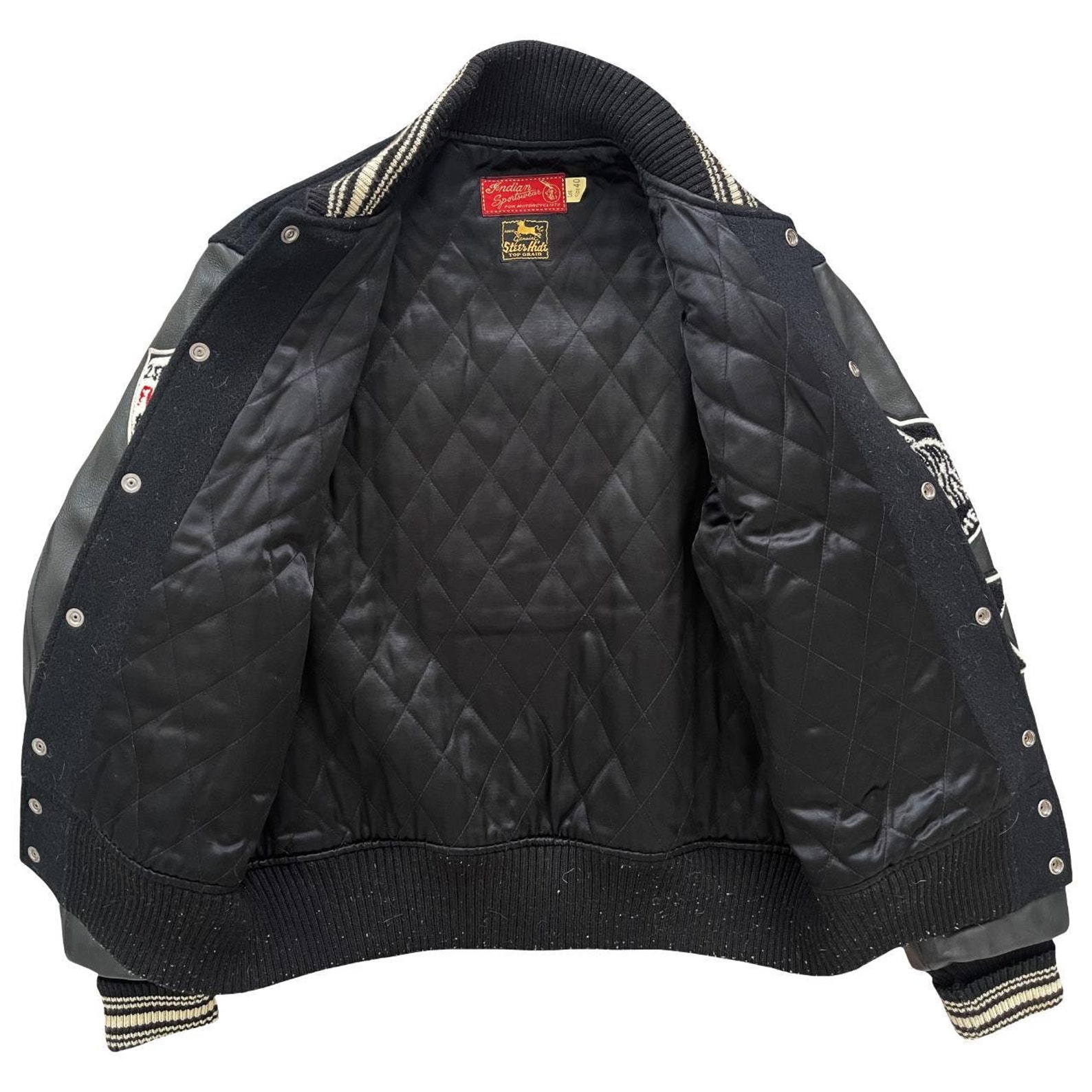 VTG Indian Motorcycle Varsity Jacket - Size L - Etsy