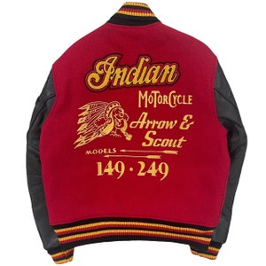VTG Indian Motorcycle Varsity Jacket Size M - Etsy