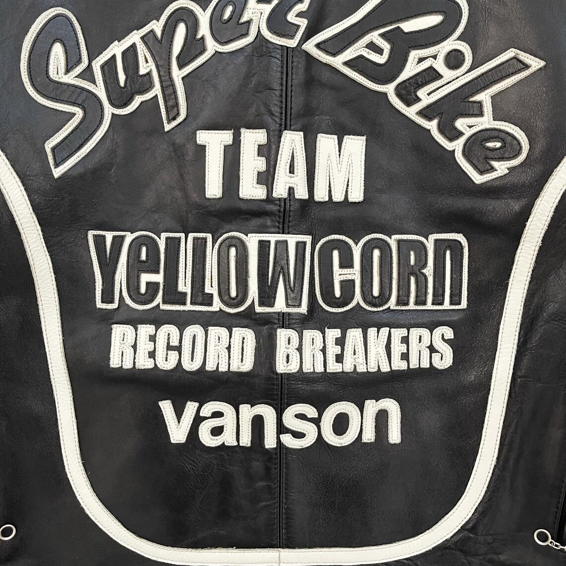 VTG Vanson Leathers X Yellow Corn Motorcycle Racer Jacket Size XL - Etsy