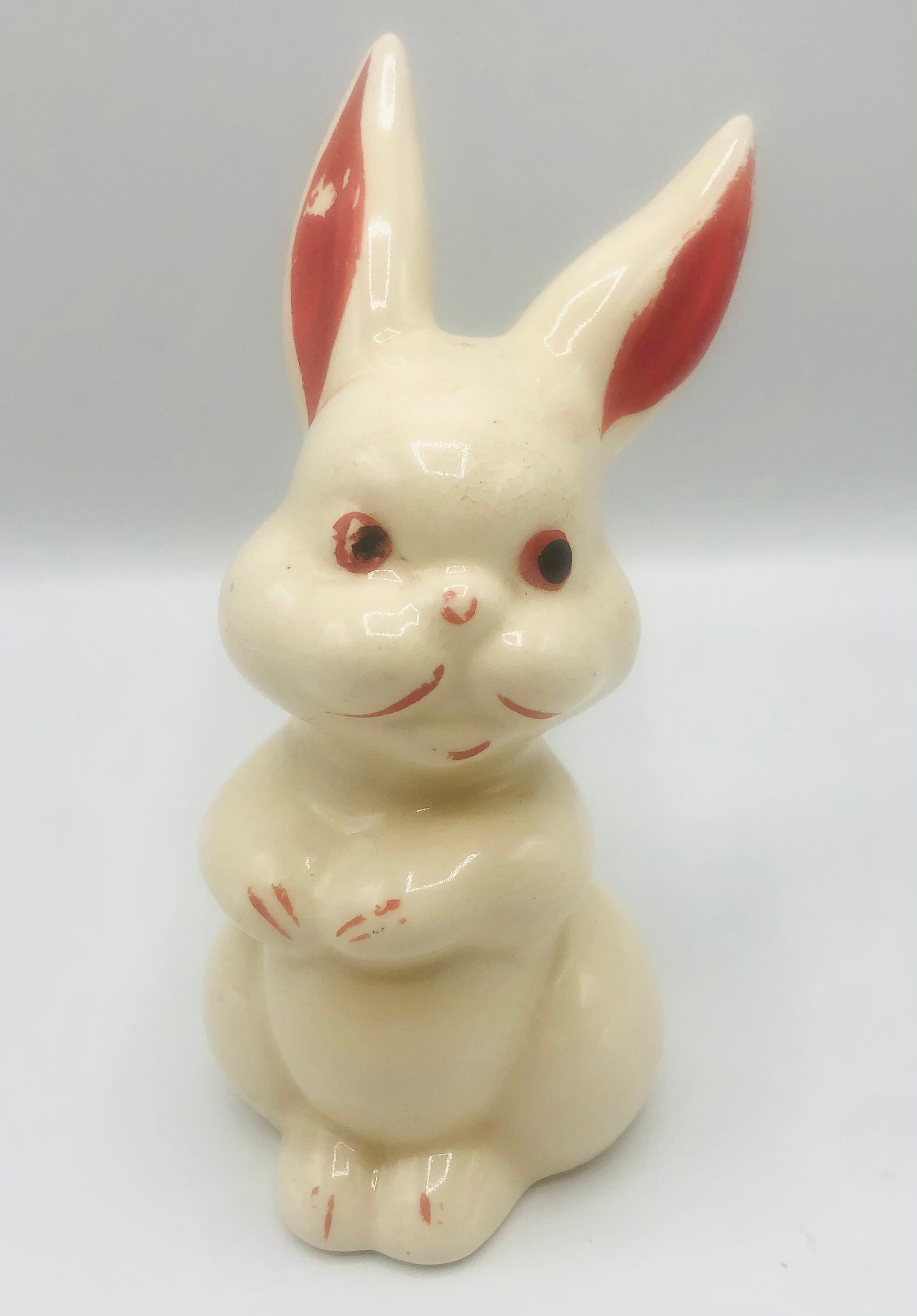 Vintage USA Pottery Bunny Cotton Ball Holder - Etsy