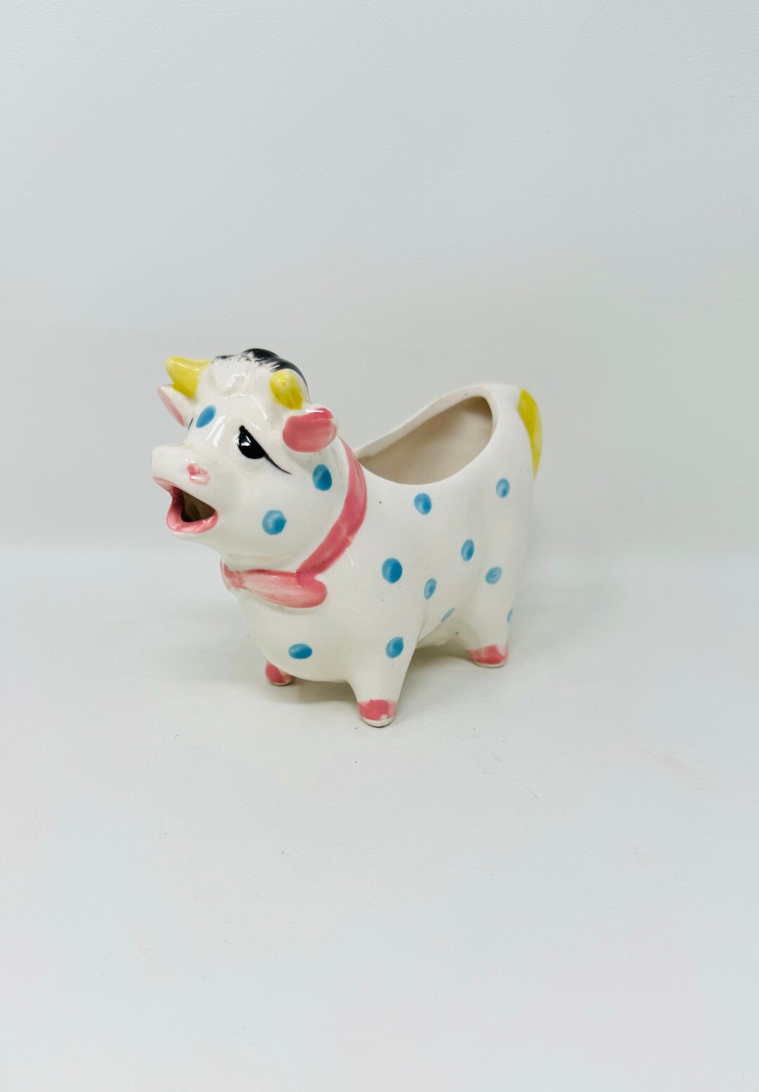 Vintage Polka Dot Cow Cream Pitcher, Japan - Etsy