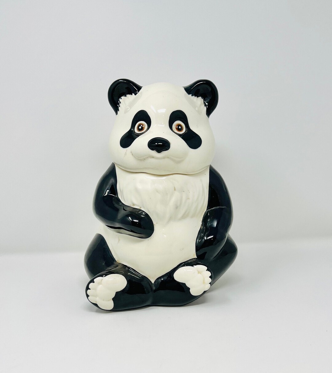 Vintage Metlox Panda Cookie Jar - Etsy