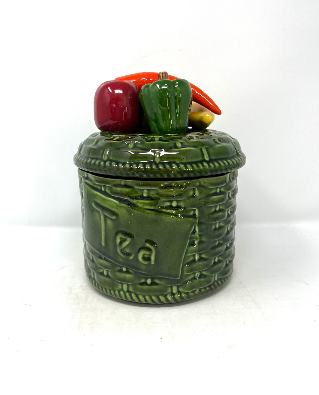 Mid Century California Pottery Produce-topped Ceramic Tea Canister - Etsy