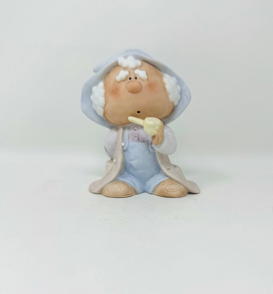 Vintage Bumpkins Porcelain Figurine, Grandfather With Pipe - Etsy