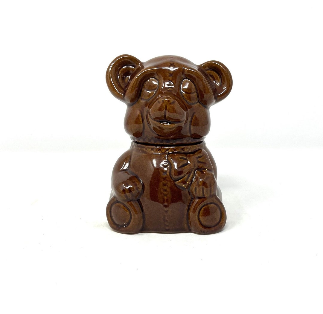 Vintage Houston Ceramics Teddy Bear Honey Pot, 1982 - Etsy