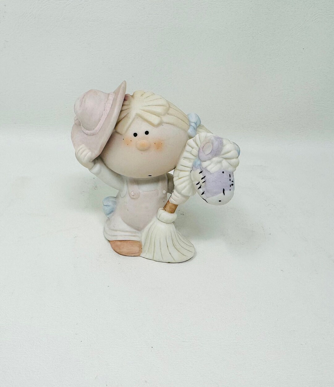Vintage Bumpkins Porcelain Figurine, Child With Stick Hobby Horse - Etsy