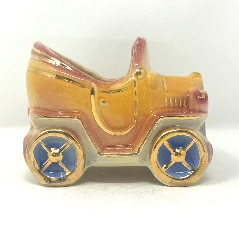 Vintage Shawnee Gold-trimmed Antique Car Planter, 1950s - Etsy