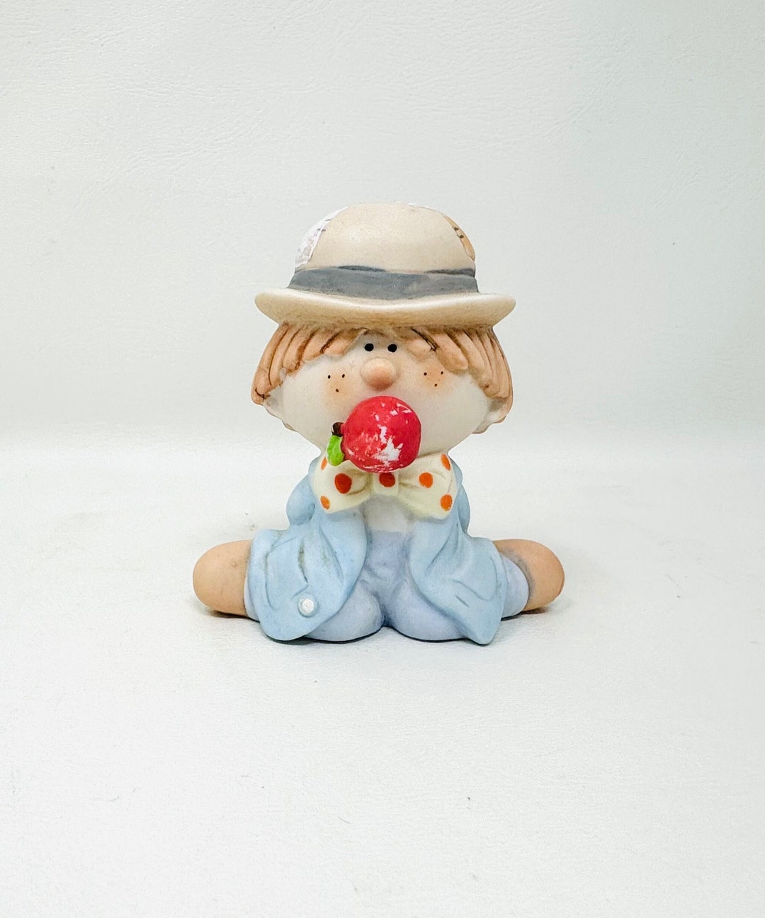 Vintage Bumpkins Porcelain Figurine, Bowtie Boy With Apple in His Mouth ...