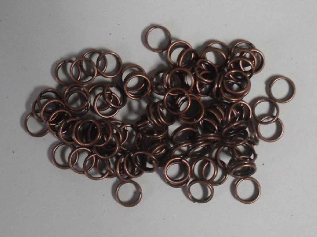 100 Antique Copper Coloured 5mm Split Rings Good Quality Findings for ...