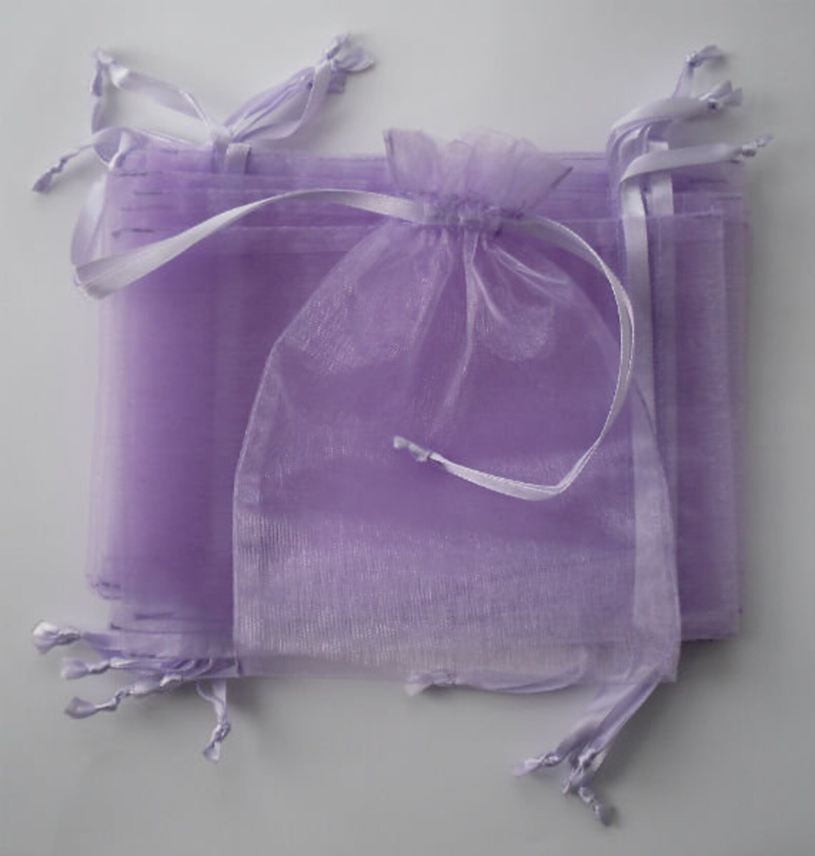 10 Large Lilac Organza Gift Pouches/bags With Drawstring - Etsy UK