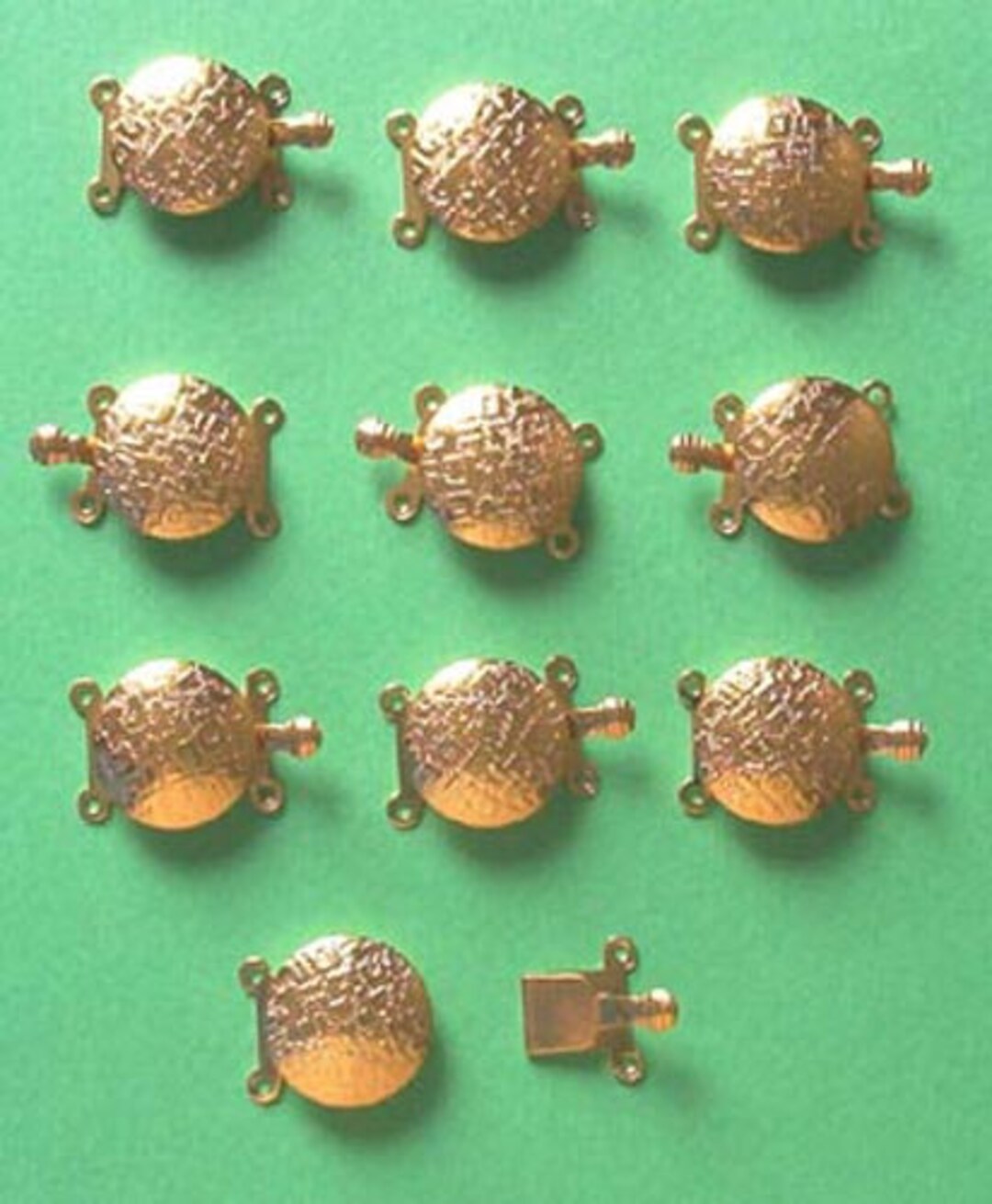 2-string Gold Plated Push-in Clasps Good Quality Findings for Jewellery ...