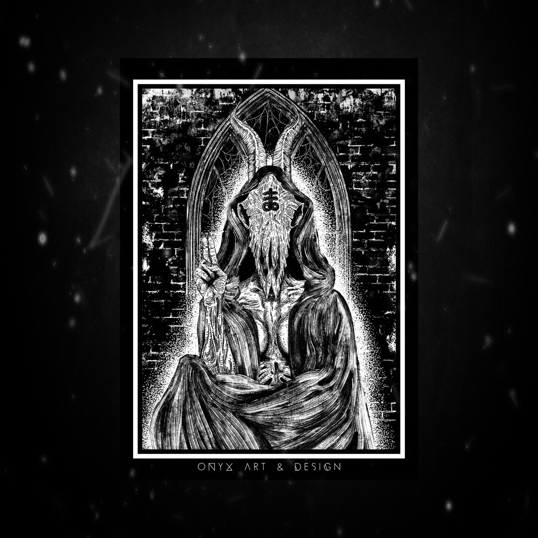 Hooded Devil original Design Print Fine Art Print Goth Dark Art Gothic ...
