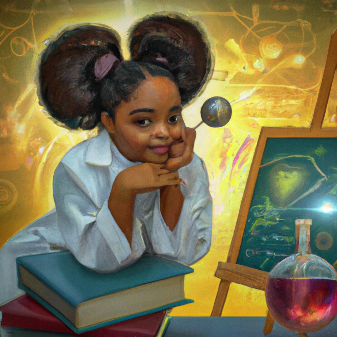 Black Girl Dreaming of Becoming a Scientist - Etsy
