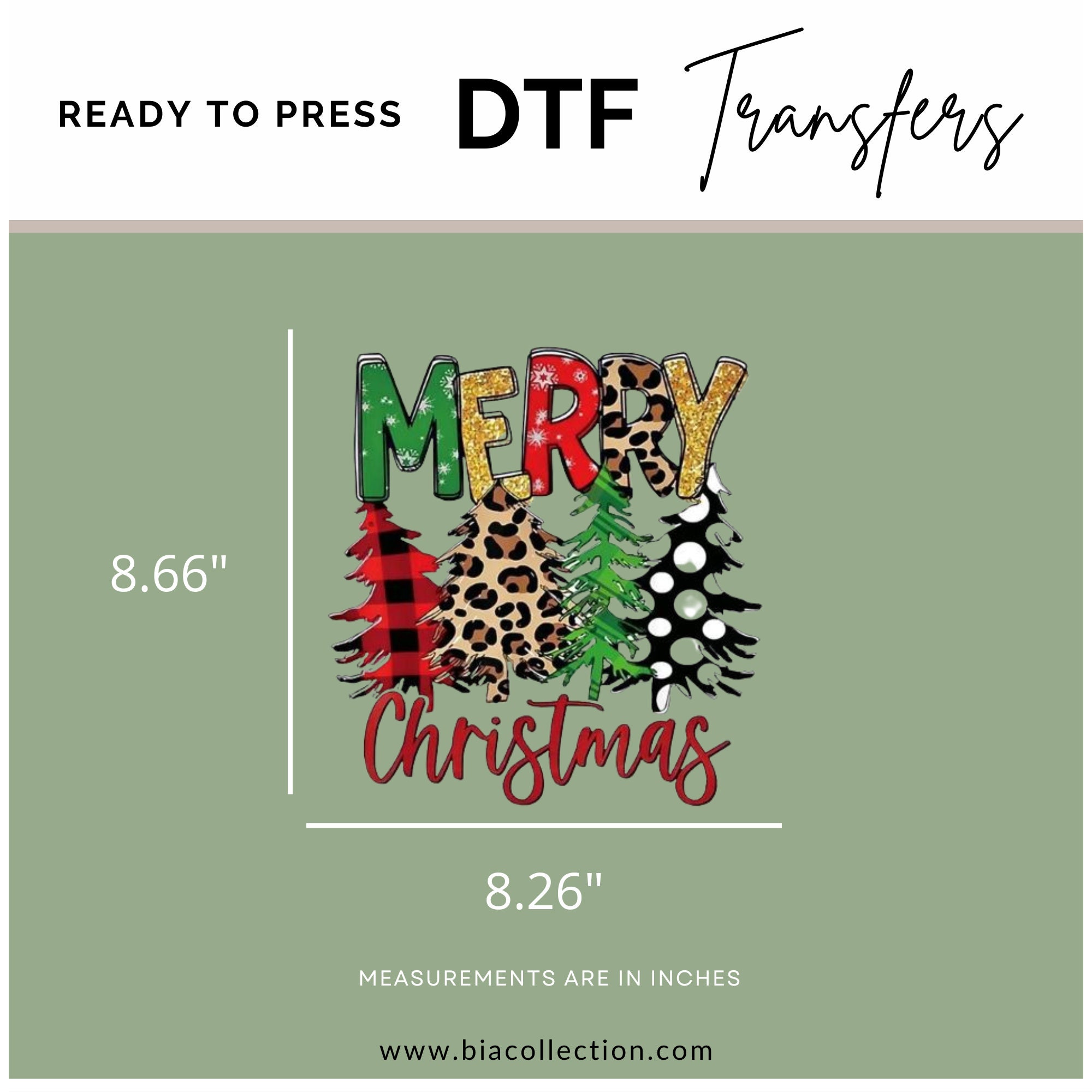 Merry Christmas DTF Transfer, Leopard Print DTF, Ready to Press Buffalo ...
