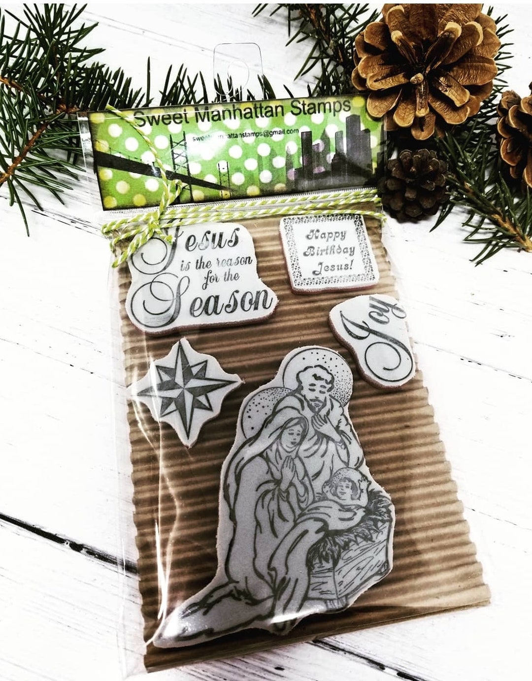 Christmas Stamp - Rubber Stamp - Cling Mount Rubber Stamp - Holiday ...