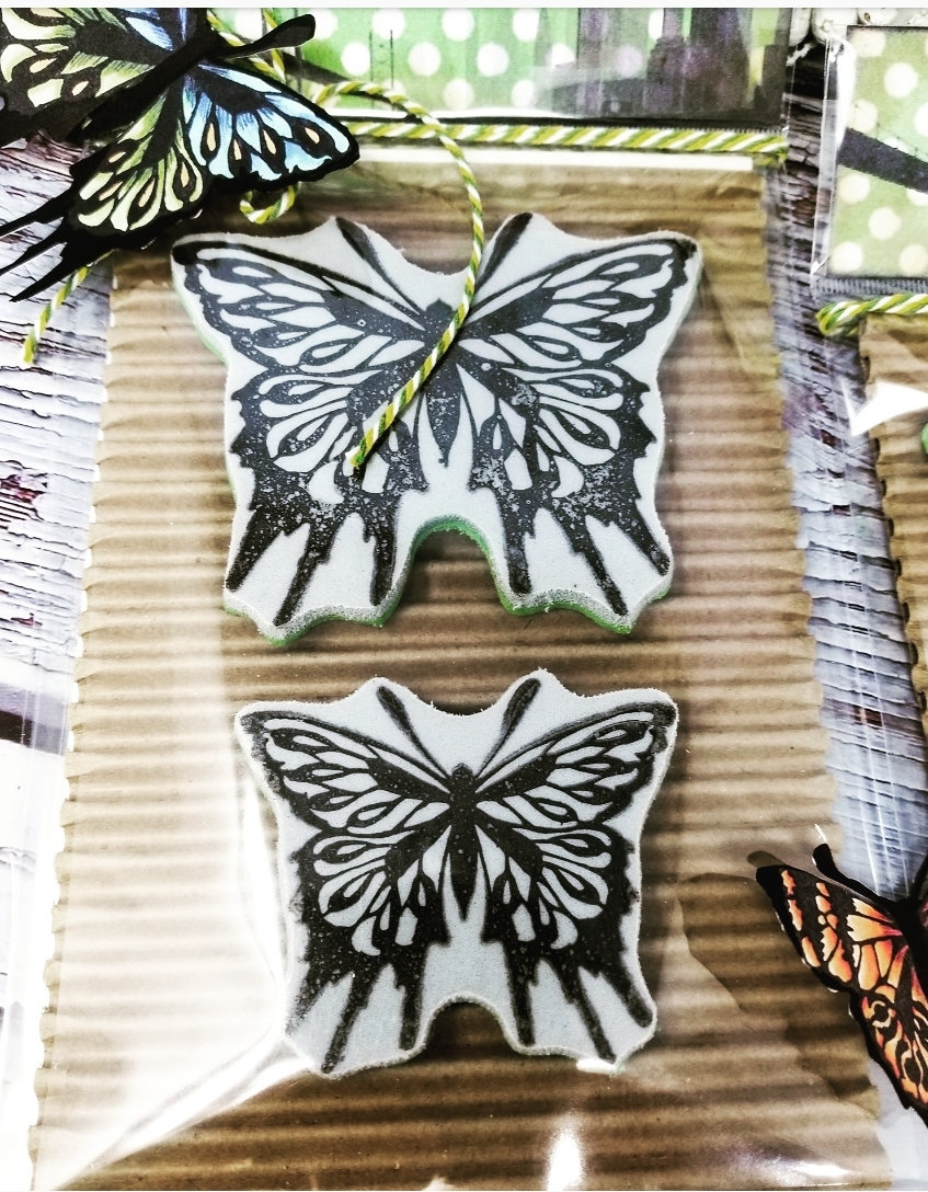 174-a Two Big Beautiful Butterfly Stamps Butterfly Stamps - Etsy