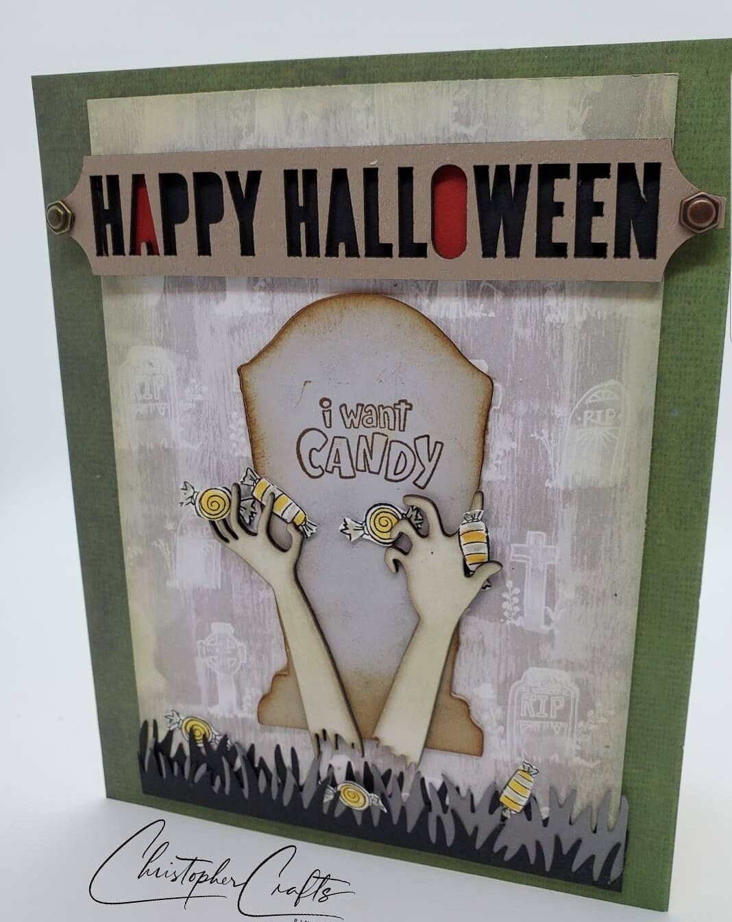 LC-144 Scary Hands Laser Cut-outs, Cut Out of Mat-board, Halloween ...