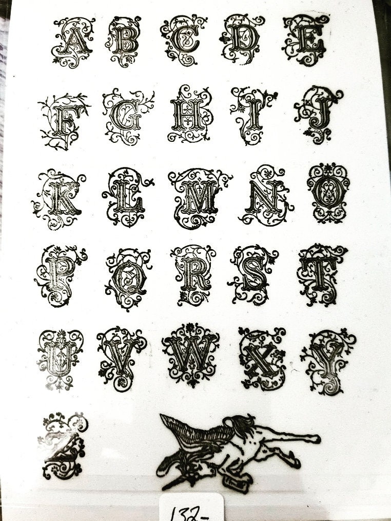 132 Victorian Alphabet, Beautiful Alphabet, ALL ONE PIECE, Cling Stamps ...