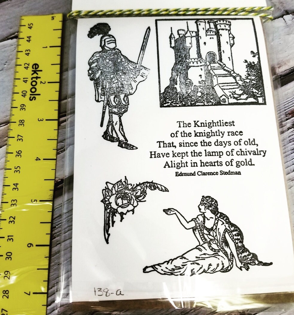 138-a Beautiful Camelot Stamp Set, Knight Stamp, Castle Stamp ...