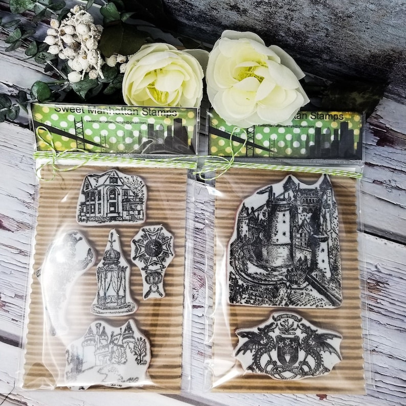 130 A, Medieval Stamp Set, Camelot Stamp, Castle Stamp, Jester Stamp ...