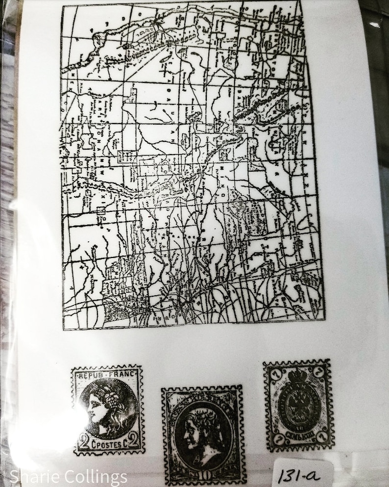 131 Vintage Map, Vintage Stamps, Old Fashioned Stamps, Map of United ...