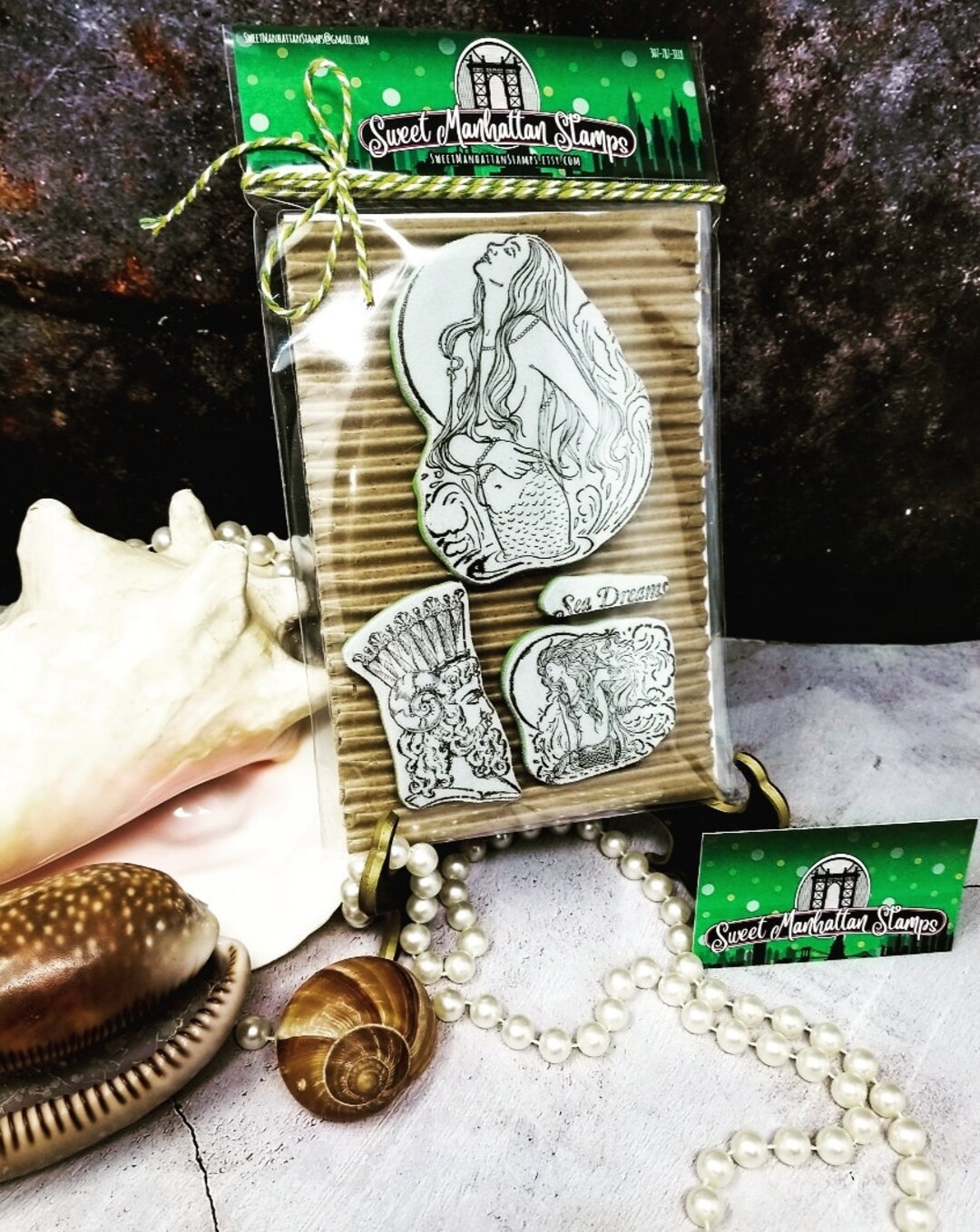 178-a Beautiful Mermaid Stamp, King Titan, Sea Dreams: Sentiment, 4 Set ...
