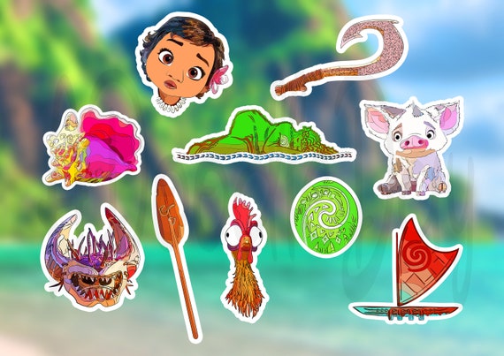 Moana Vinyl Sticker Pack - Etsy