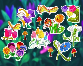 Alice in Wonderland Flower Sticker - Etsy