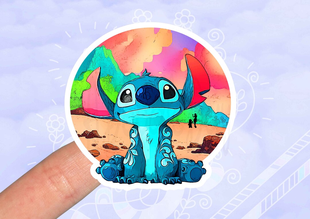 Stitch Vinyl Sticker - Etsy